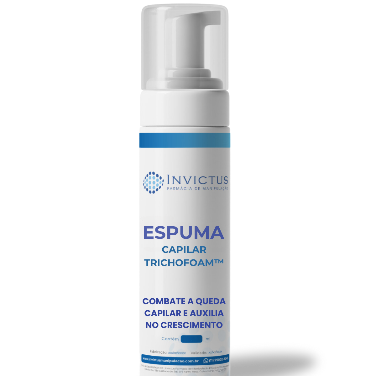Minoxidil Espuma 5% + Finasterida 0,1% em TrichoFoam Espuma